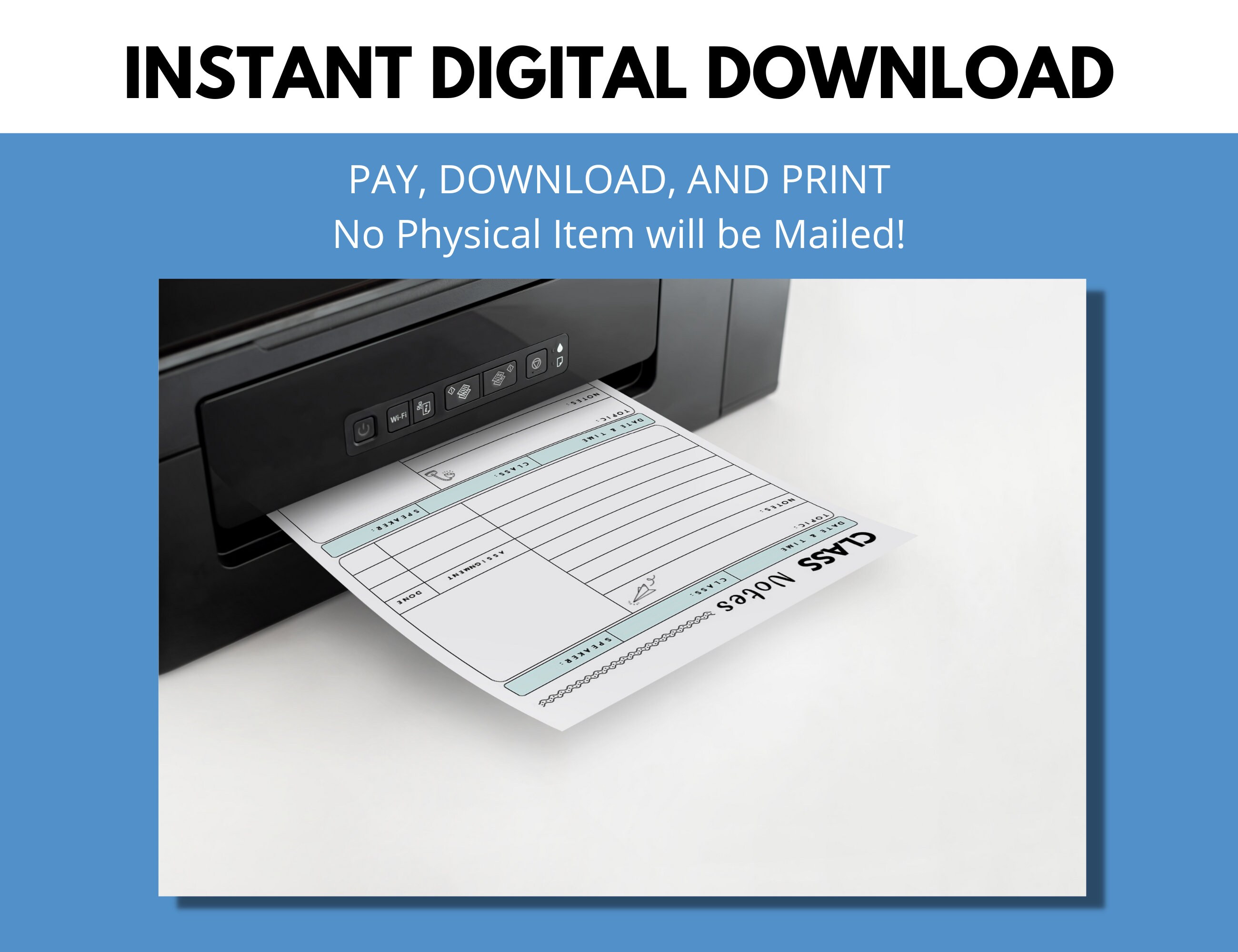 Class Notes Template, Printable Study Session, Subject Overview Pages ...