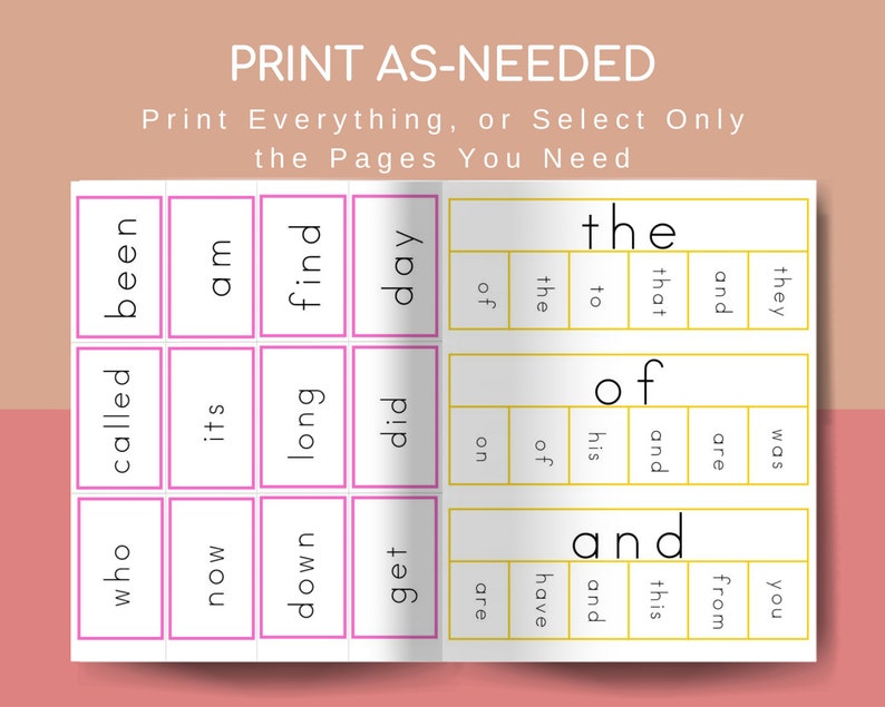 Fry Sight Words First Hundred Clip Cards and Flashcards - Etsy