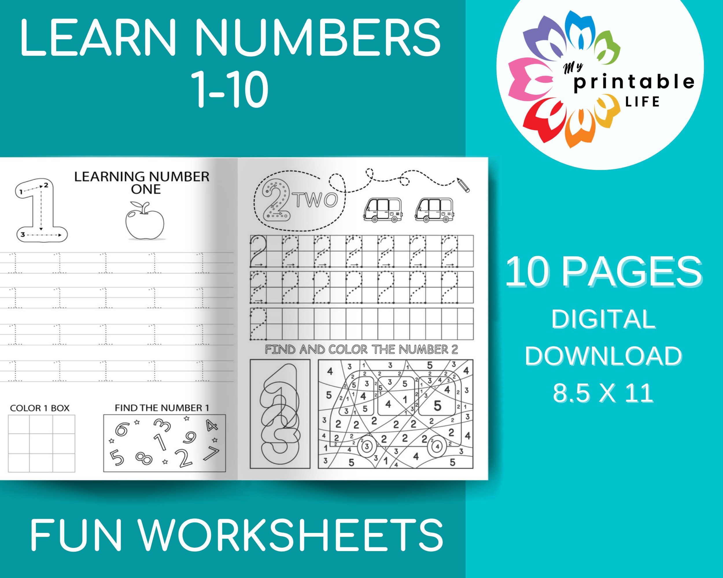 Practice Writing 1 10 Worksheet