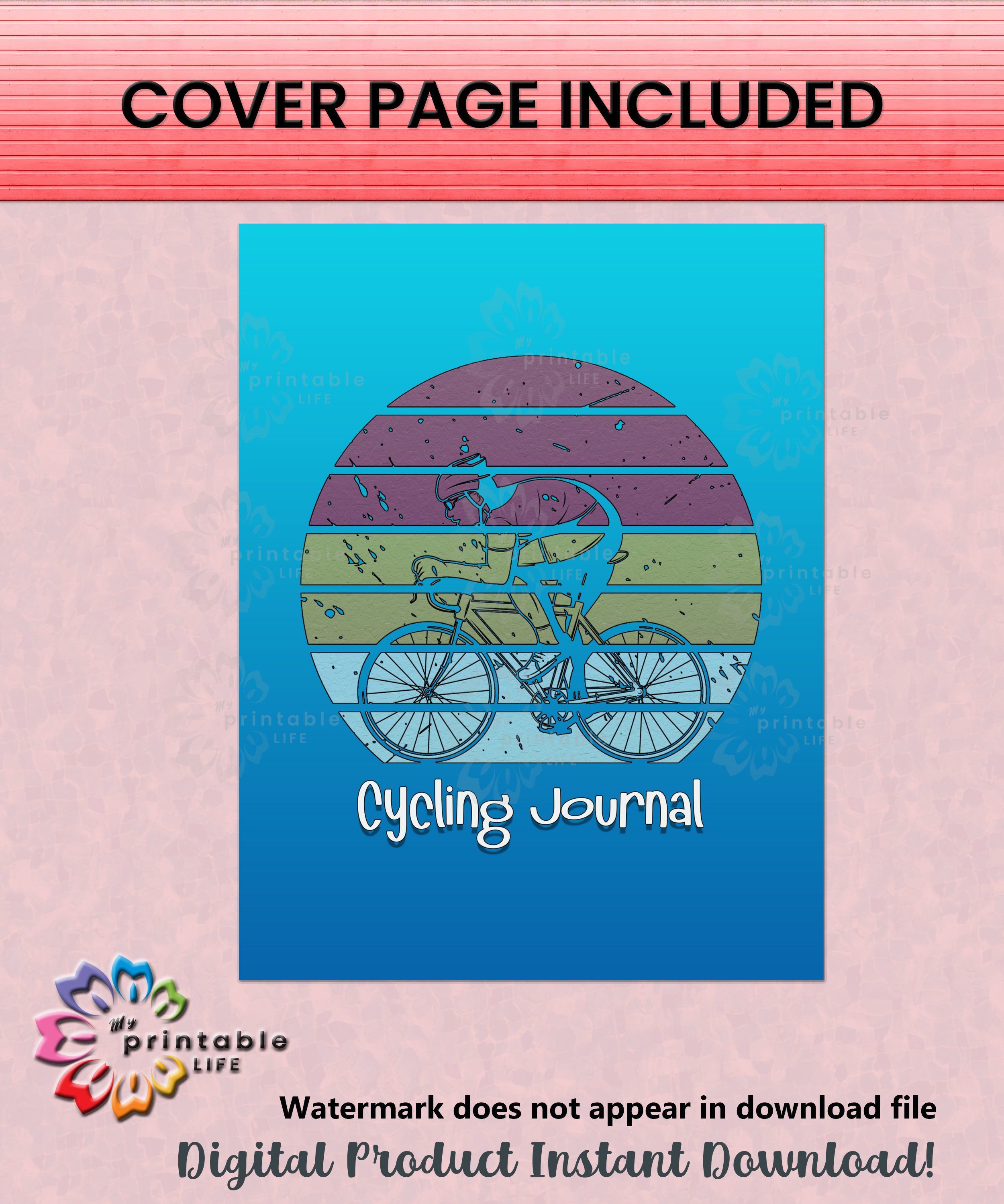 Cycling Journal Bike Log Planner Pages- Printable PDF - Instant ...