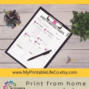 Baby Tracker Printable Progress Chart, Daily Infant Care Sheet, Nanny ...