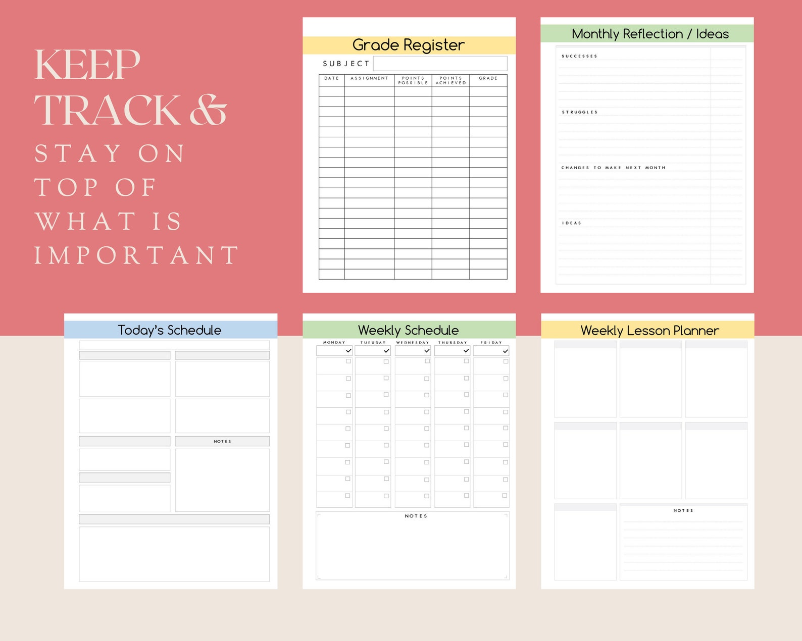 Summer School Planner, 12 Week Undated Pre K to High School and ...