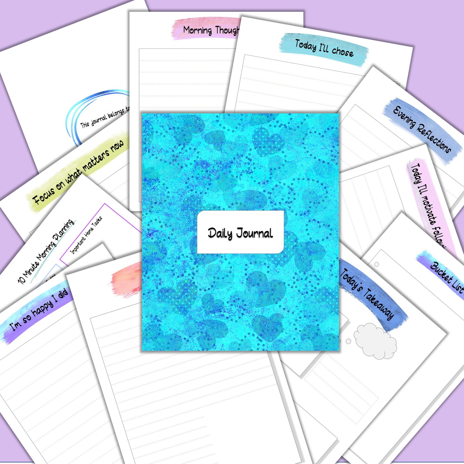 Daily Journal Printable Planner Inserts Personal Diary Pages - Etsy