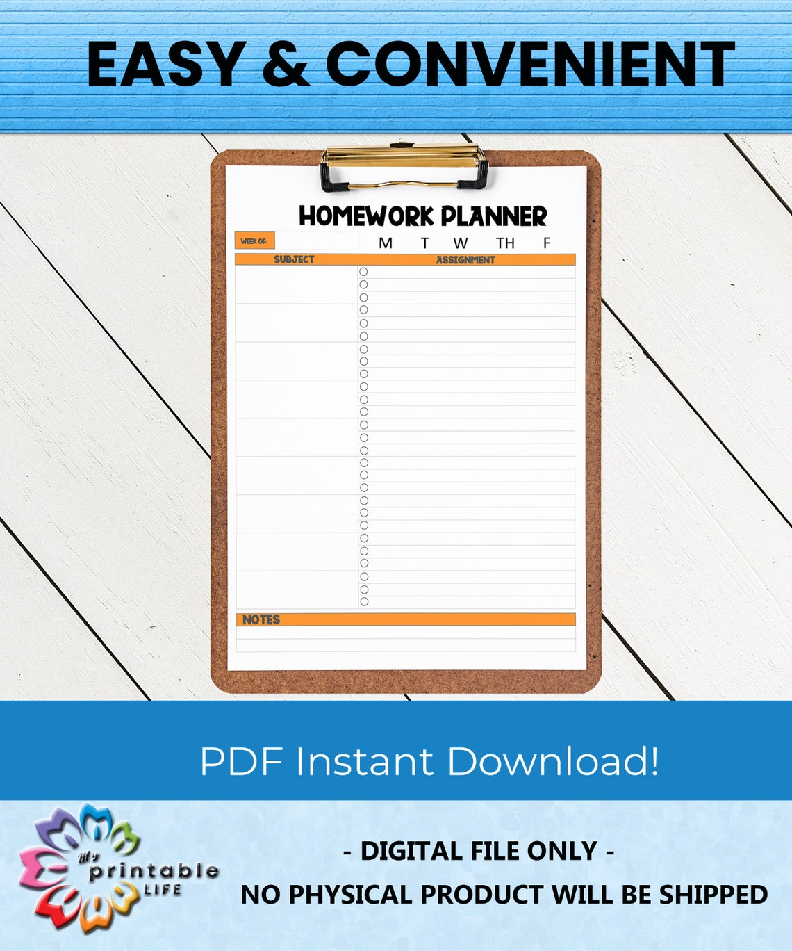 Homework Planner Printable Printable Planner Academic - Etsy
