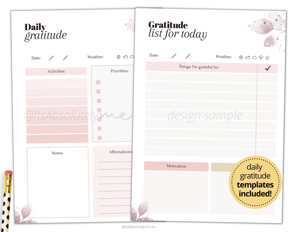 Gratitude Journal Mindfulness Journal Self Care Journal - Etsy