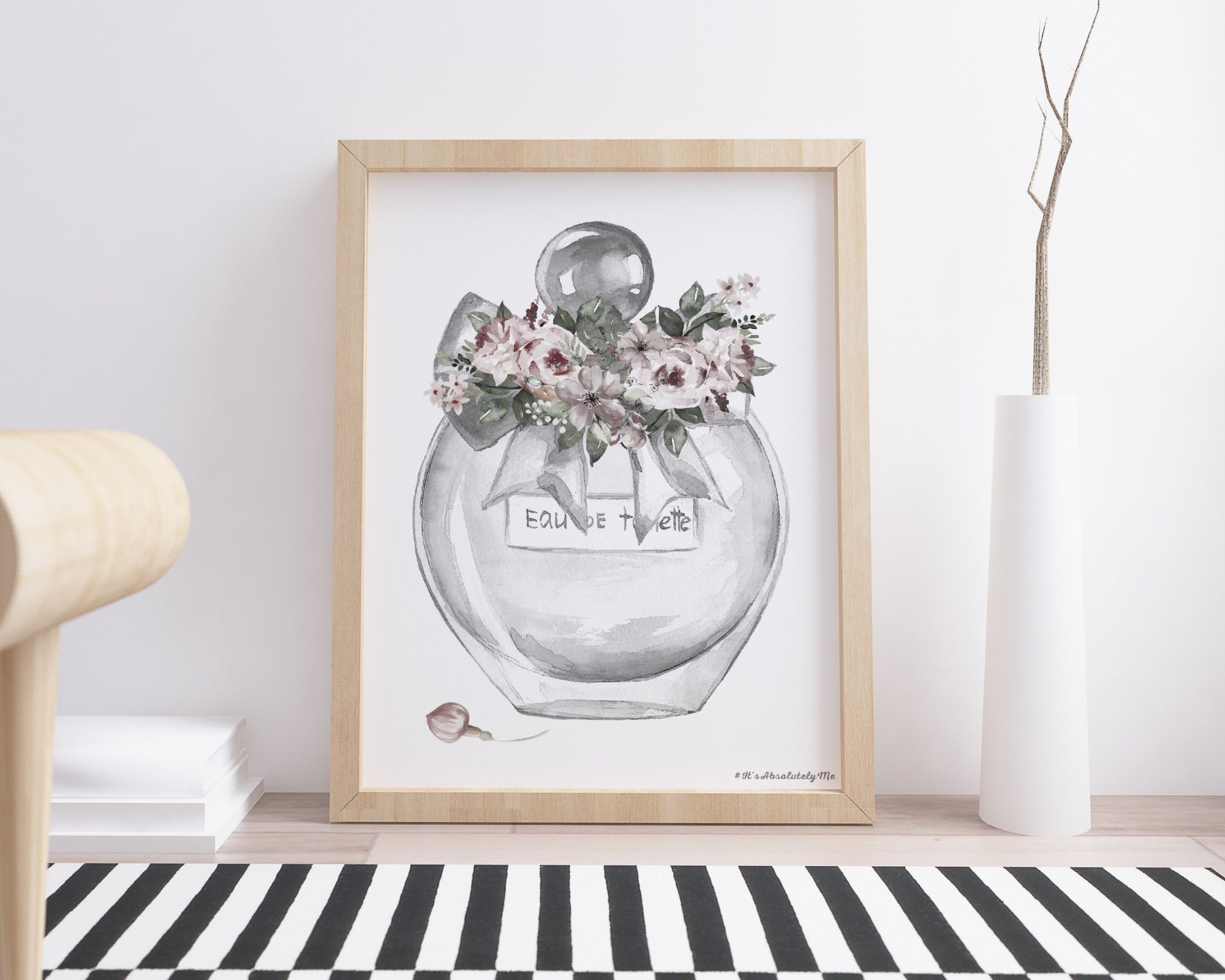 Perfume art print Perfume print Perfume bottle art Perfume | Etsy