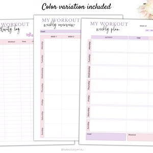 Workout Tracker, Workout Plan, Workout Calendar, Fitness Journal ...