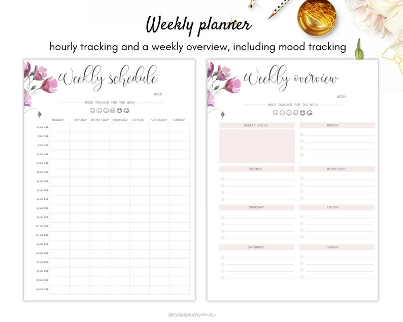 Hourly Planner Daily Routine Printable Weekly Hourly - Etsy