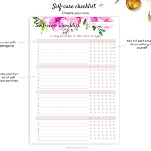 Self Love Journal, Self Care Journal, Self Care Planner, Printable ...