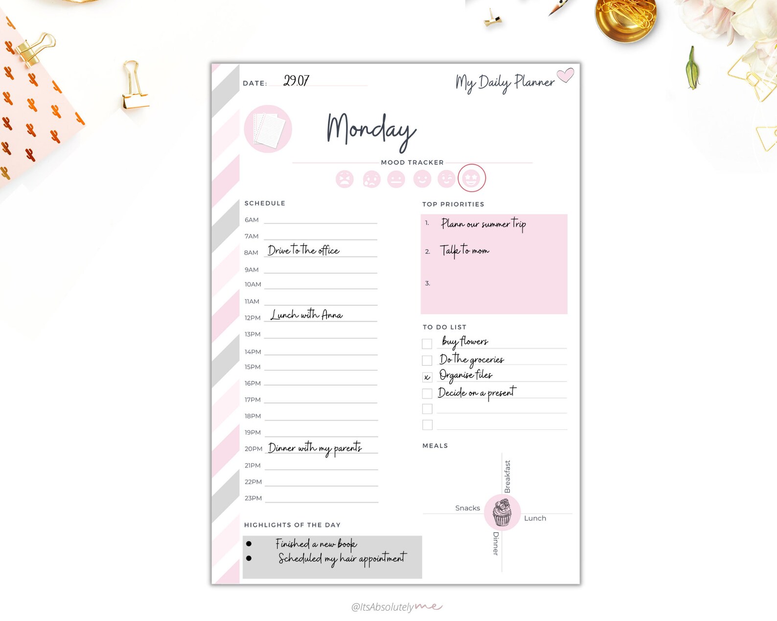 Daily Schedule, Hourly Planner for Your Daily Routine, 2022 Daily ...
