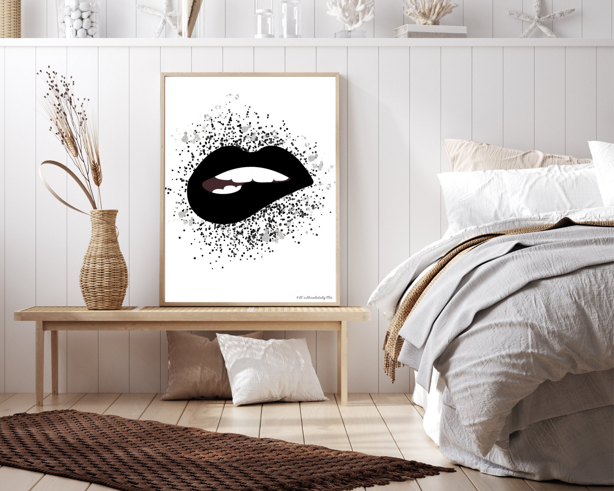 Lips Print Lips Wall Art Kiss Print Lips Painting Lips - Etsy