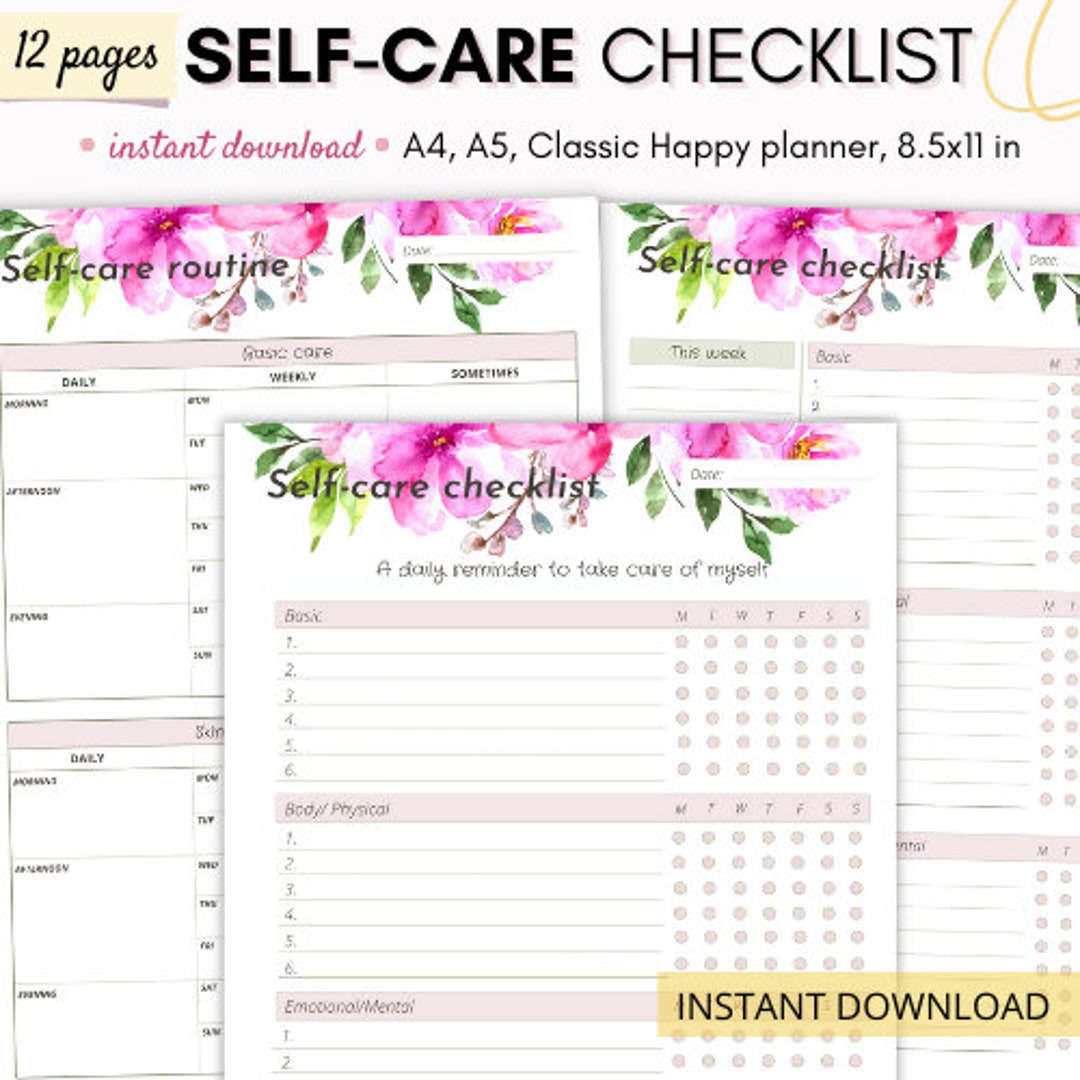 Self Love Journal, Self Care Journal, Self Care Planner, Printable ...