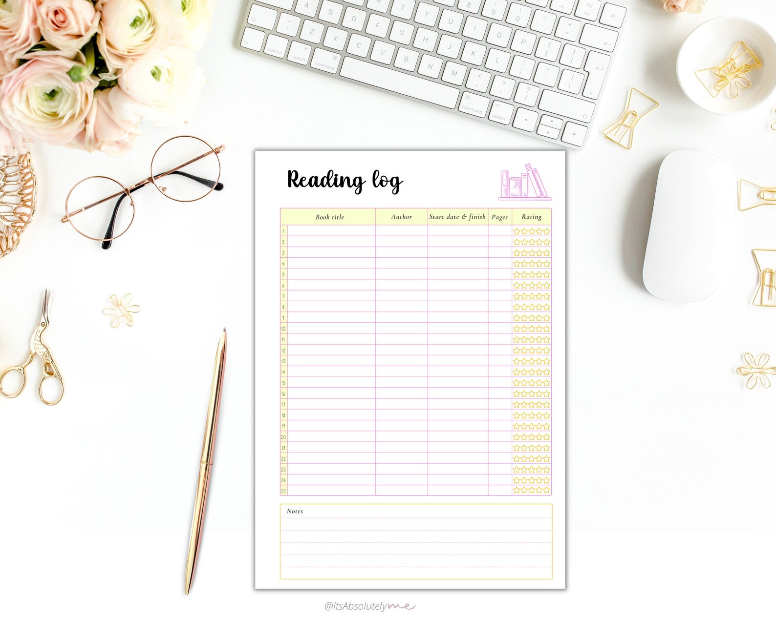 Reading Log Reading Tracker Book Tracker Monthly Reading - Etsy