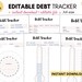 Editable Debt Tracker, Debt Snowball, Debt Thermometer, Debt Payoff ...