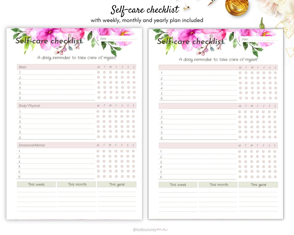 Self love journal Self care journal Self care planner | Etsy