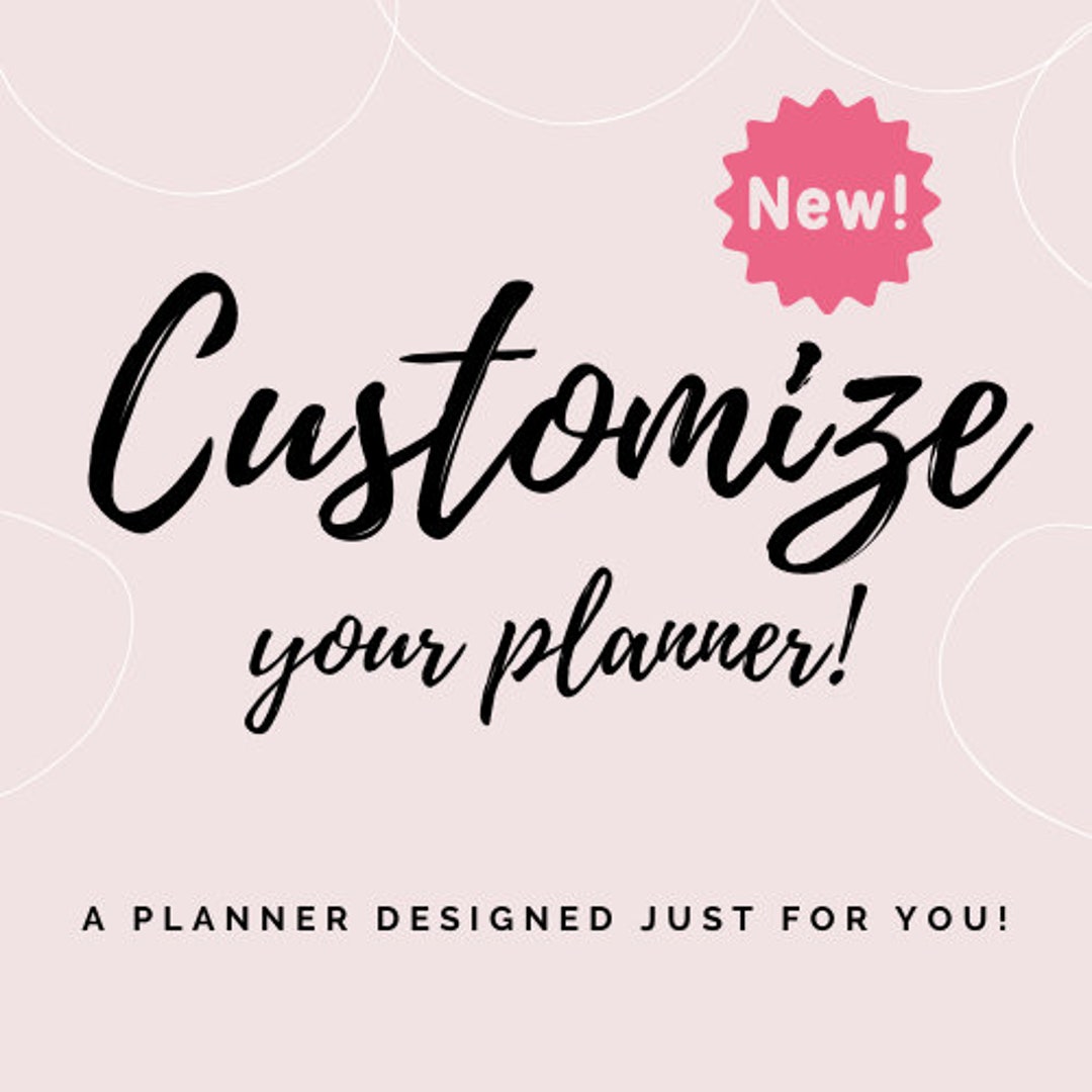 Customized Planner! Customize Your Planner, Personalized Planner ...