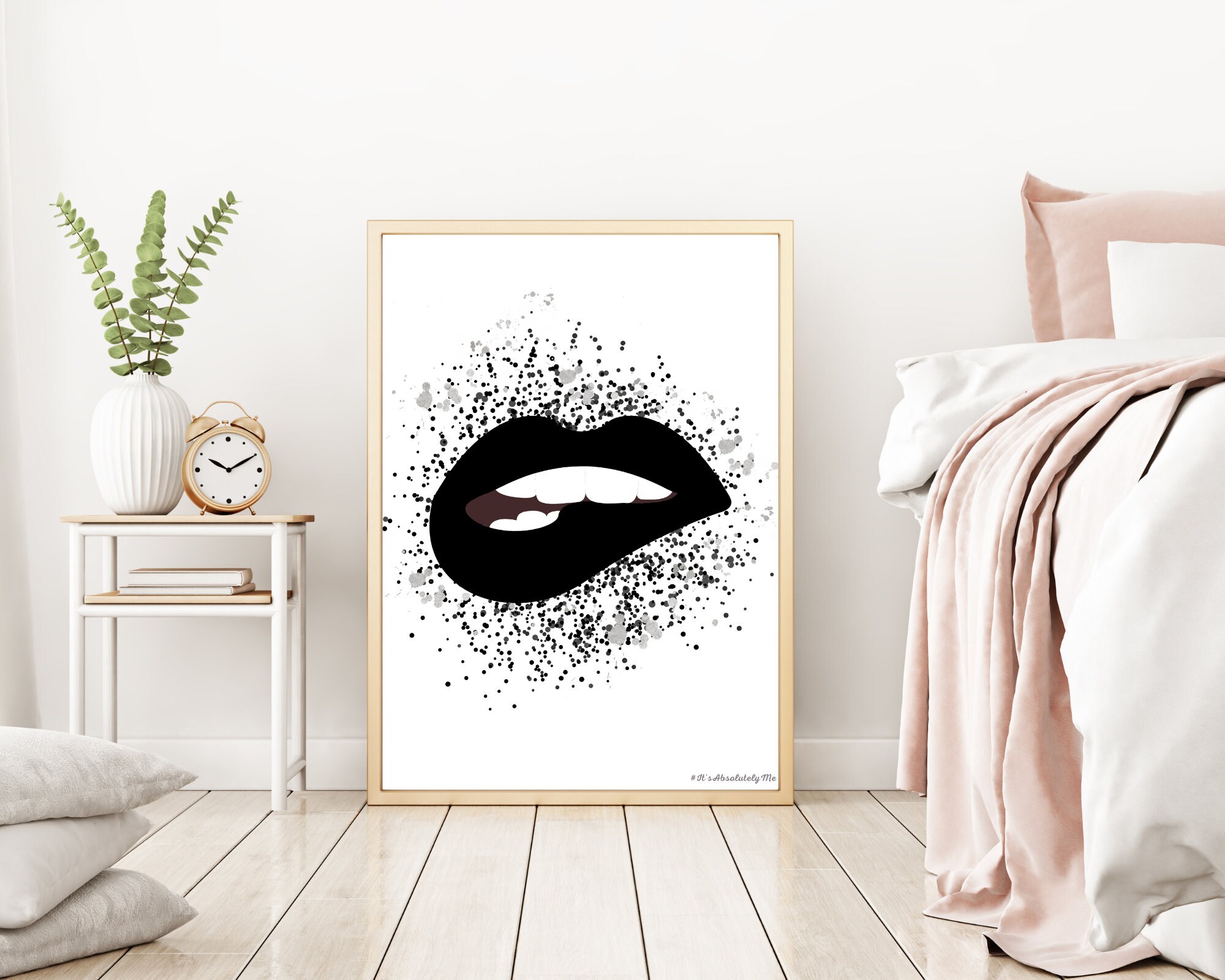 Lips Print Lips Wall Art Kiss Print Lips Painting Lips - Etsy