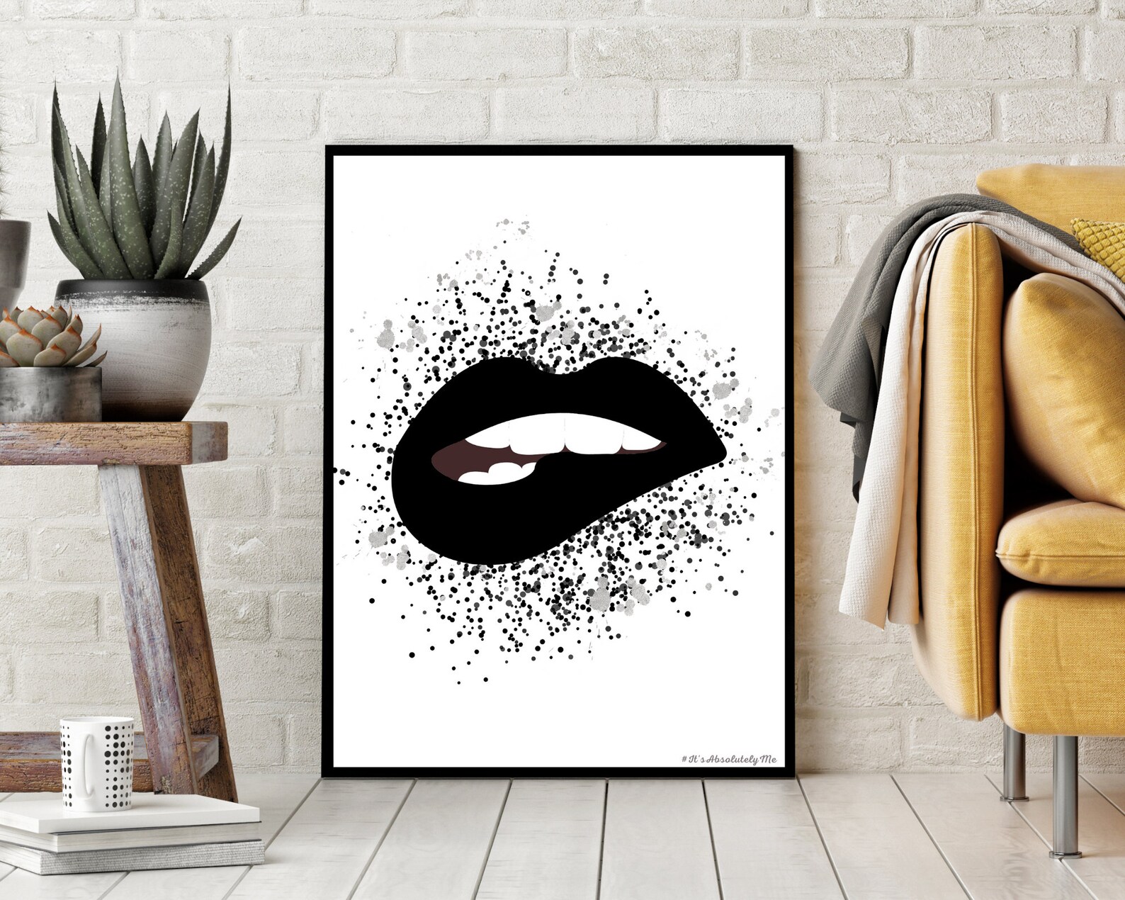Lips Print Lips Wall Art Kiss Print Lips Painting Lips | Etsy