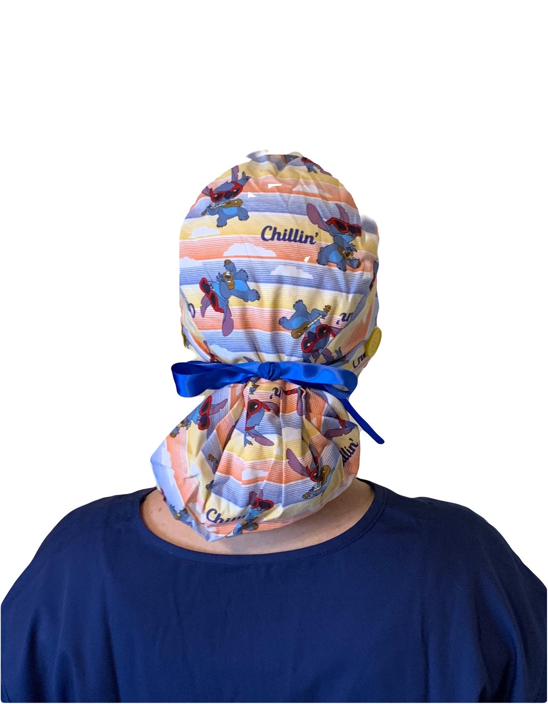 Lilo and Stitch Medical Hat Disney Ponytail Scrub Cap Satin or Cotton ...