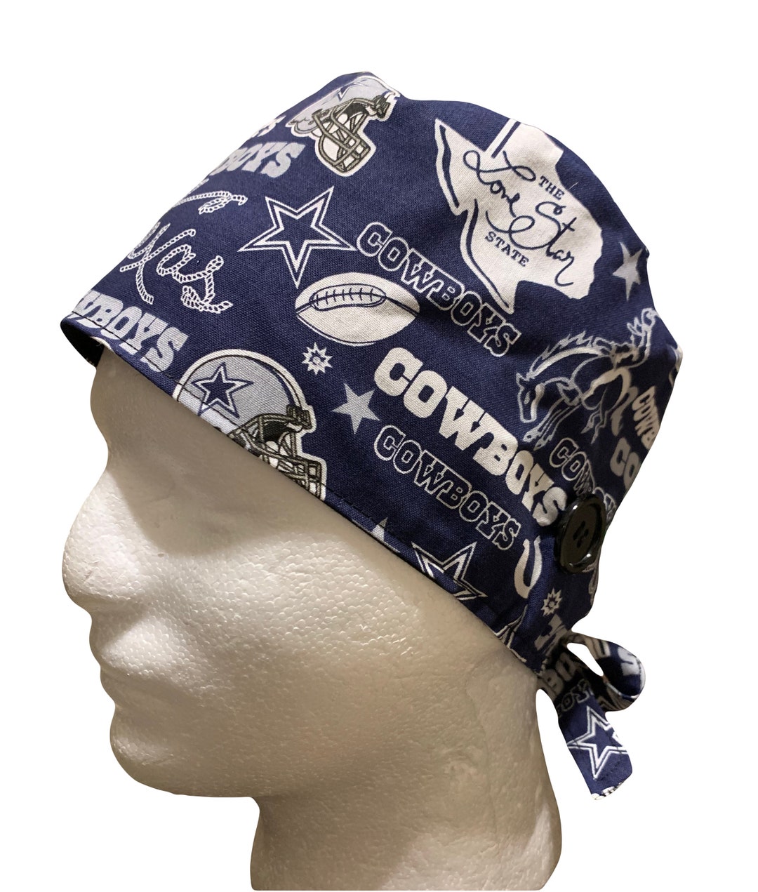 Dallas Cowboys Scrub Hats Texas Cowboys Surgical Hat Unisex Cap Cotton ...