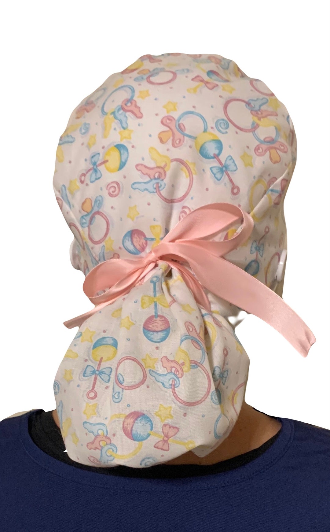 Baby Toys Surgical Cap, Ponytail Nurse Hat SATIN LINED - Etsy