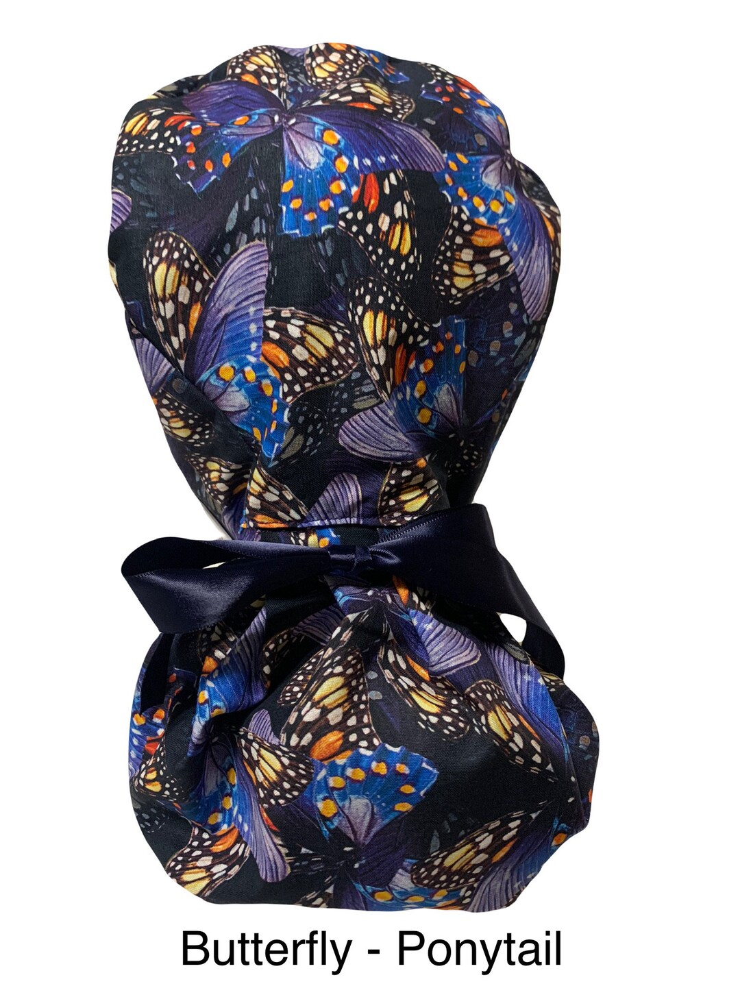 Butterfly Scrub Cap Nurse Bonnet Breathable SATIN Lined Medical Hat ...