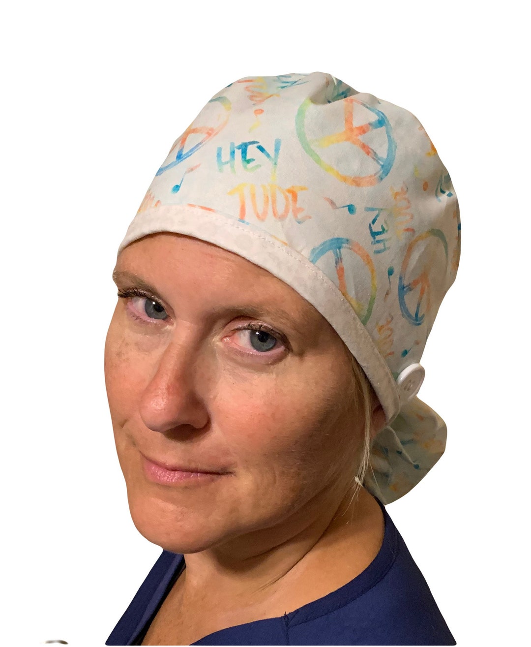 Hey Jude Beatles SATIN Lined Scrub Cap Ponytail Hat Medical - Etsy
