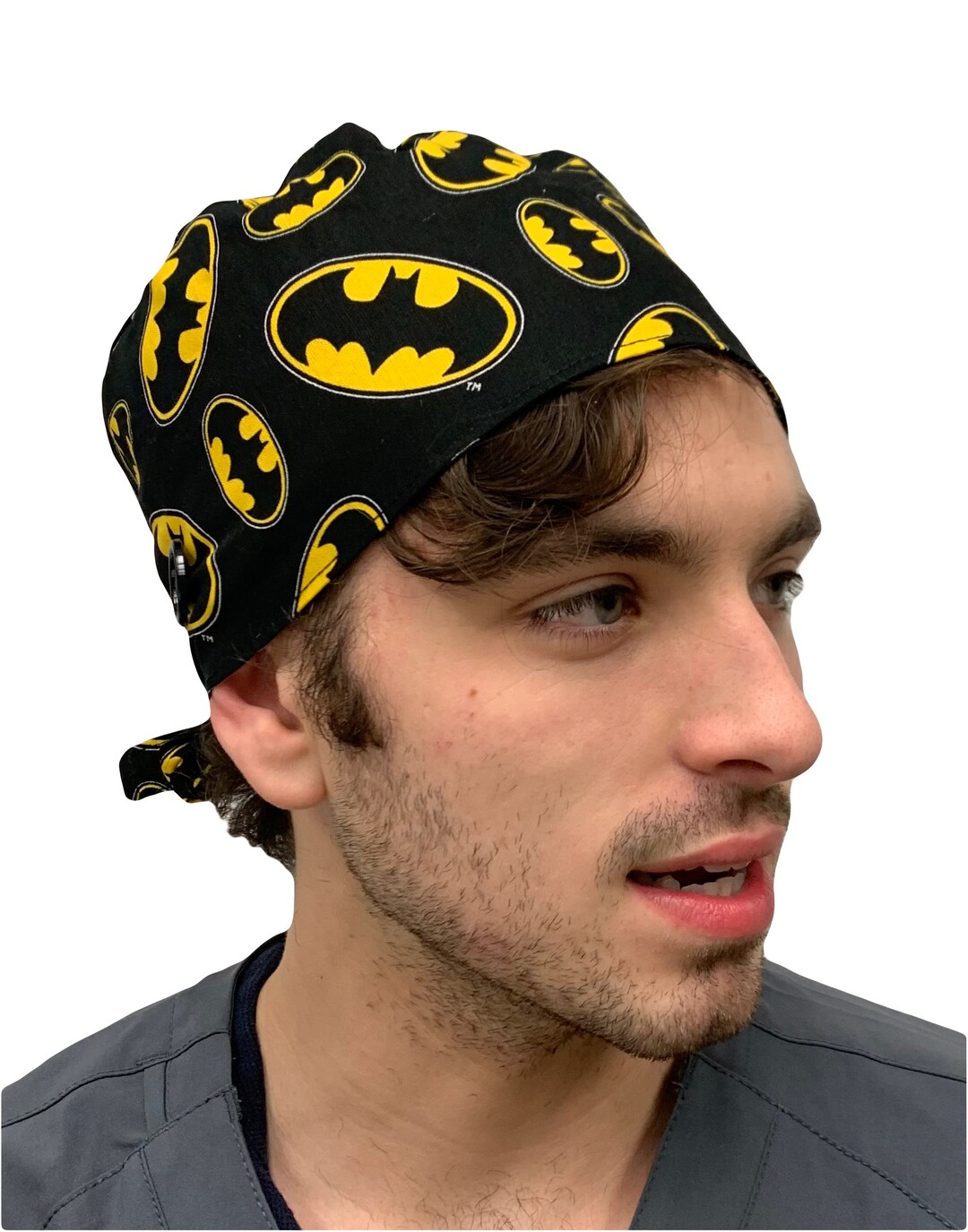 Batman Wonder Woman Scrub Cap Medical Hair Protection Hat, Cotton Lined ...