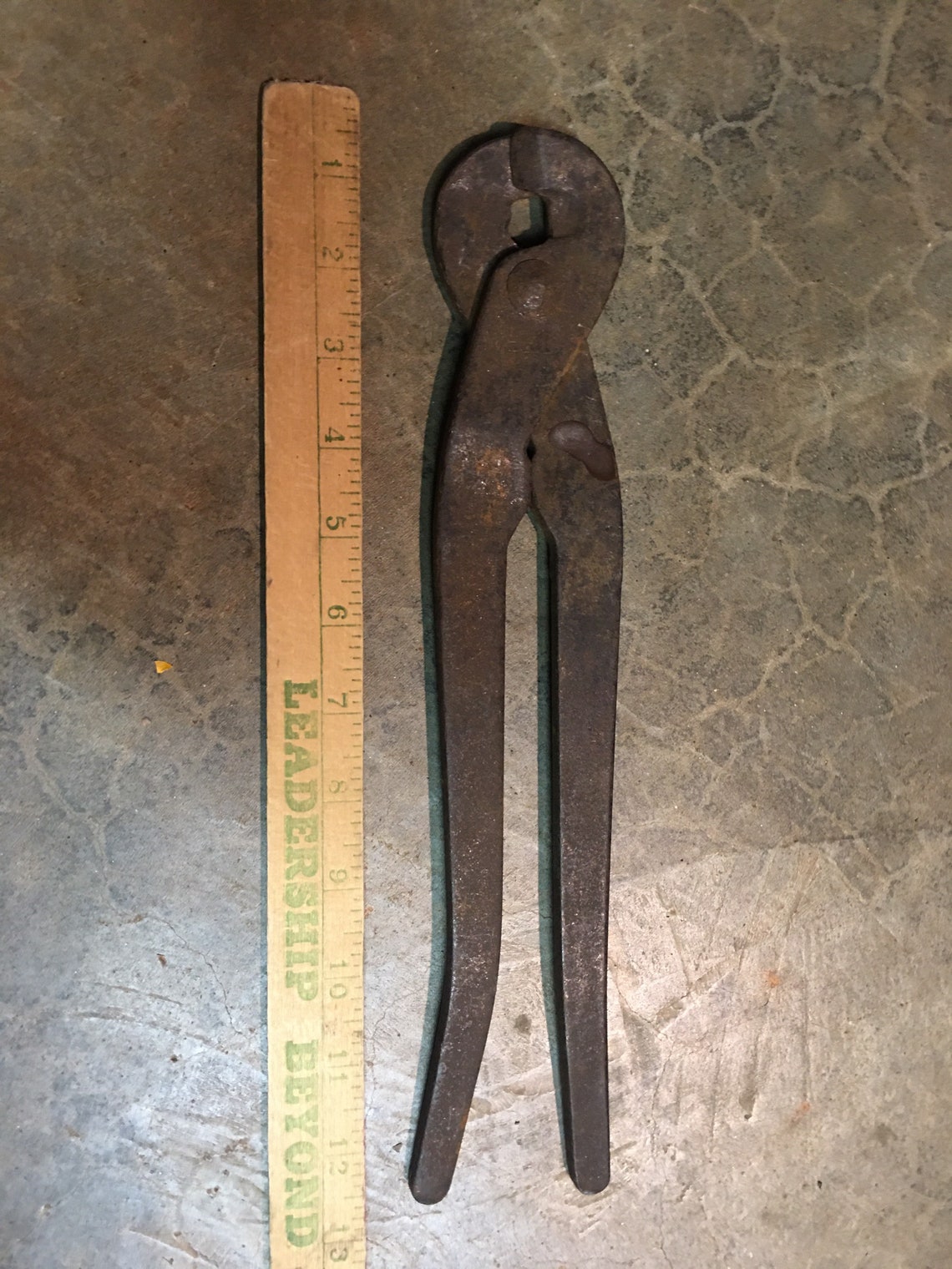 Beautiful Old Long Handled Tongs/pliers With Rustic Patina - Etsy