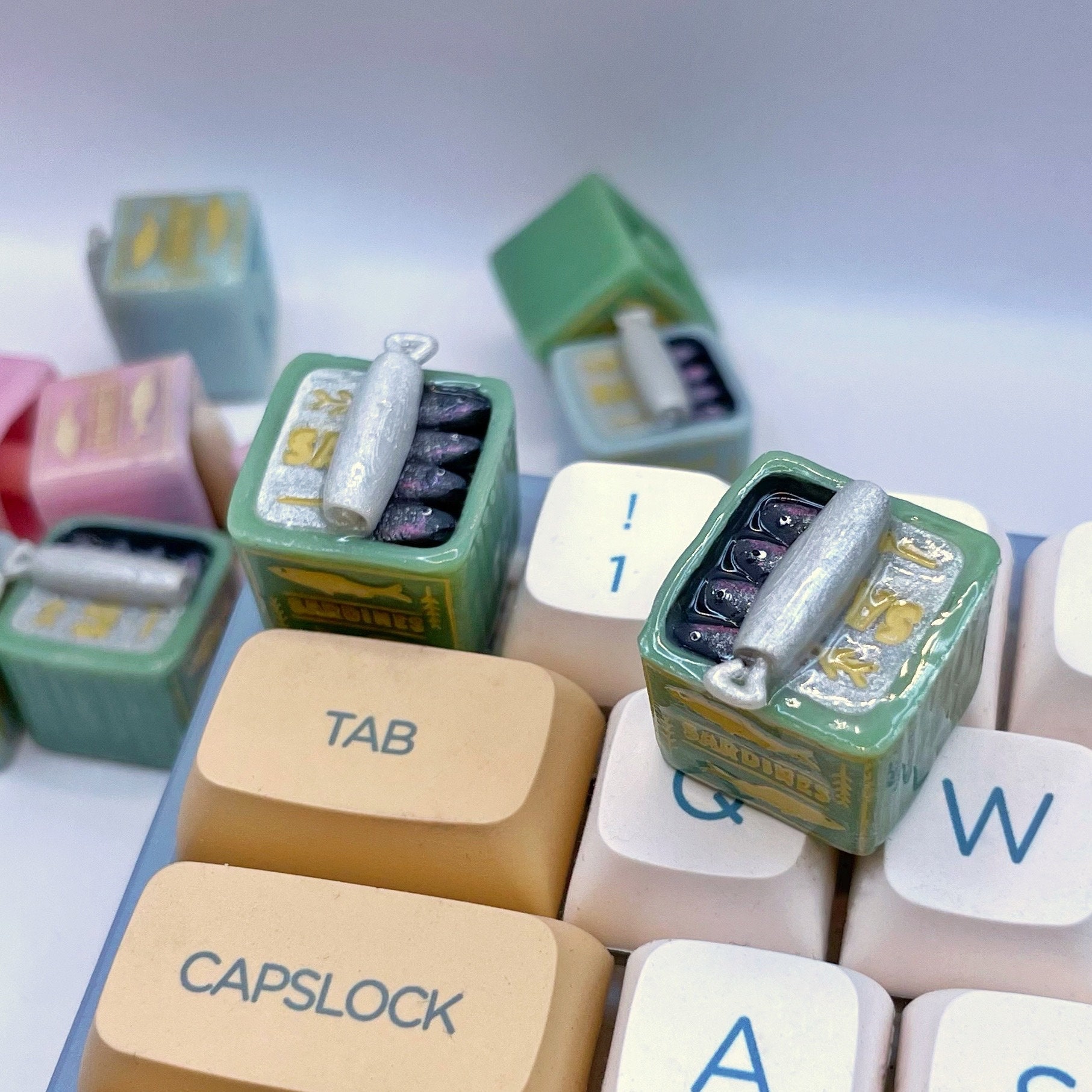 Sardine Tin Keycap Handmade Artisan Keycap Mechanical Keyboard MX ...