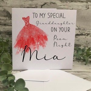 Personalised Prom Night Card | Card for Daughter on Prom | Card for ...