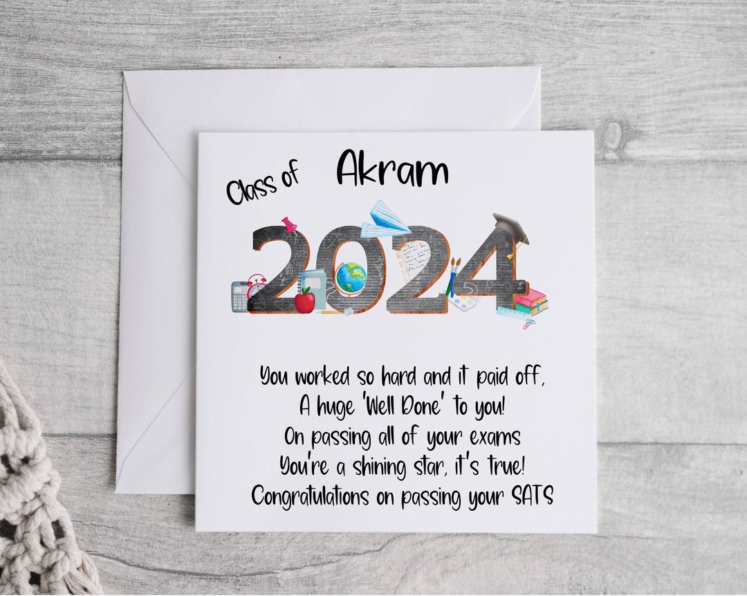 Personalised Passing Exams Card | Congratulations Passing Your A Levels ...