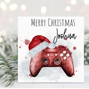 Personalised Gaming Christmas Card | Xmas Card for Teenager | Card for ...
