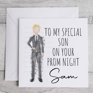 Personalised Prom Night Card | Prom Card for Son on Prom | Card for ...