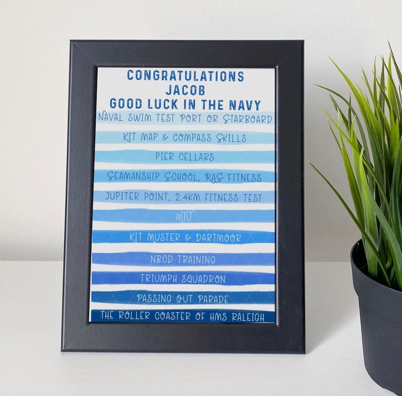 HMS Raleigh Passing Out Parade Personalised Print | POP Gift ...