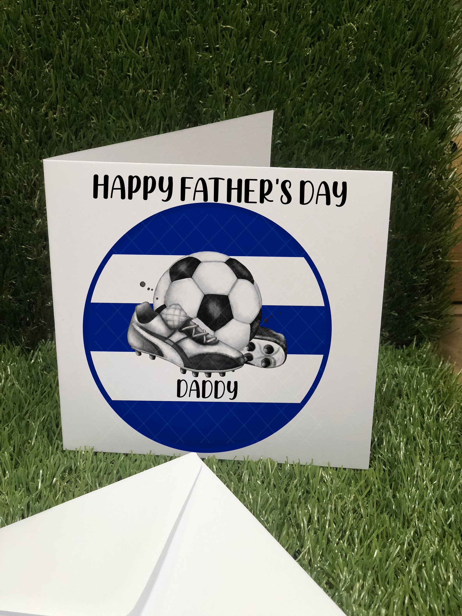 Personalised Football Theme Card | Football Team Colours Card | Father ...