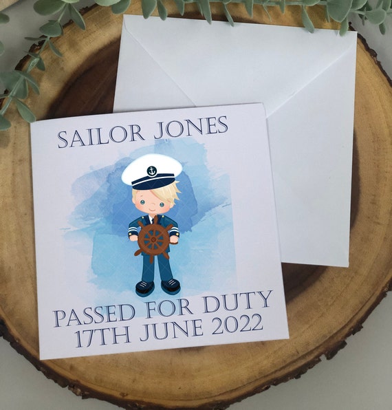 HMS Raleigh Passing Out Parade Card Personalised POP Navy - Etsy