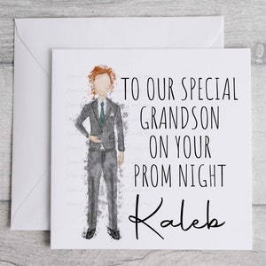 Personalised Prom Night Card | Prom Card for Son on Prom | Card for ...