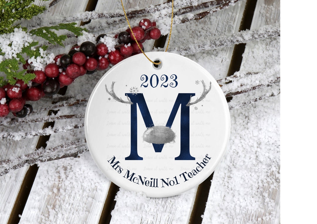 Personalised Teacher Christmas Tree Decoration Gift No 1 - Etsy