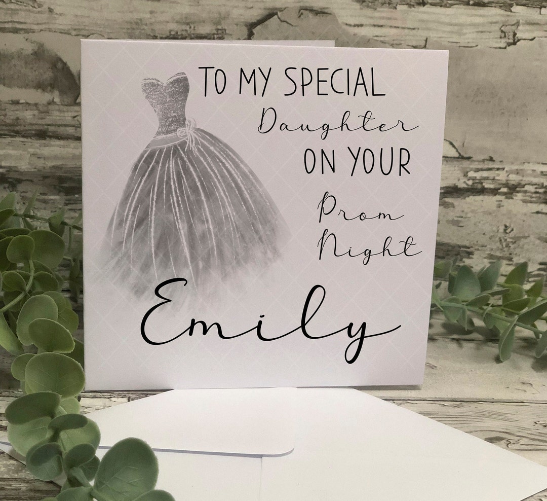 Personalised Prom Night Card | Card for Daughter on Prom | Card for ...