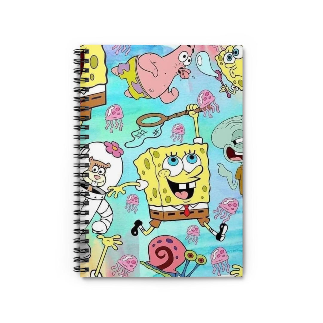 Spongebob Spiral Notebook Ruled Line - Etsy