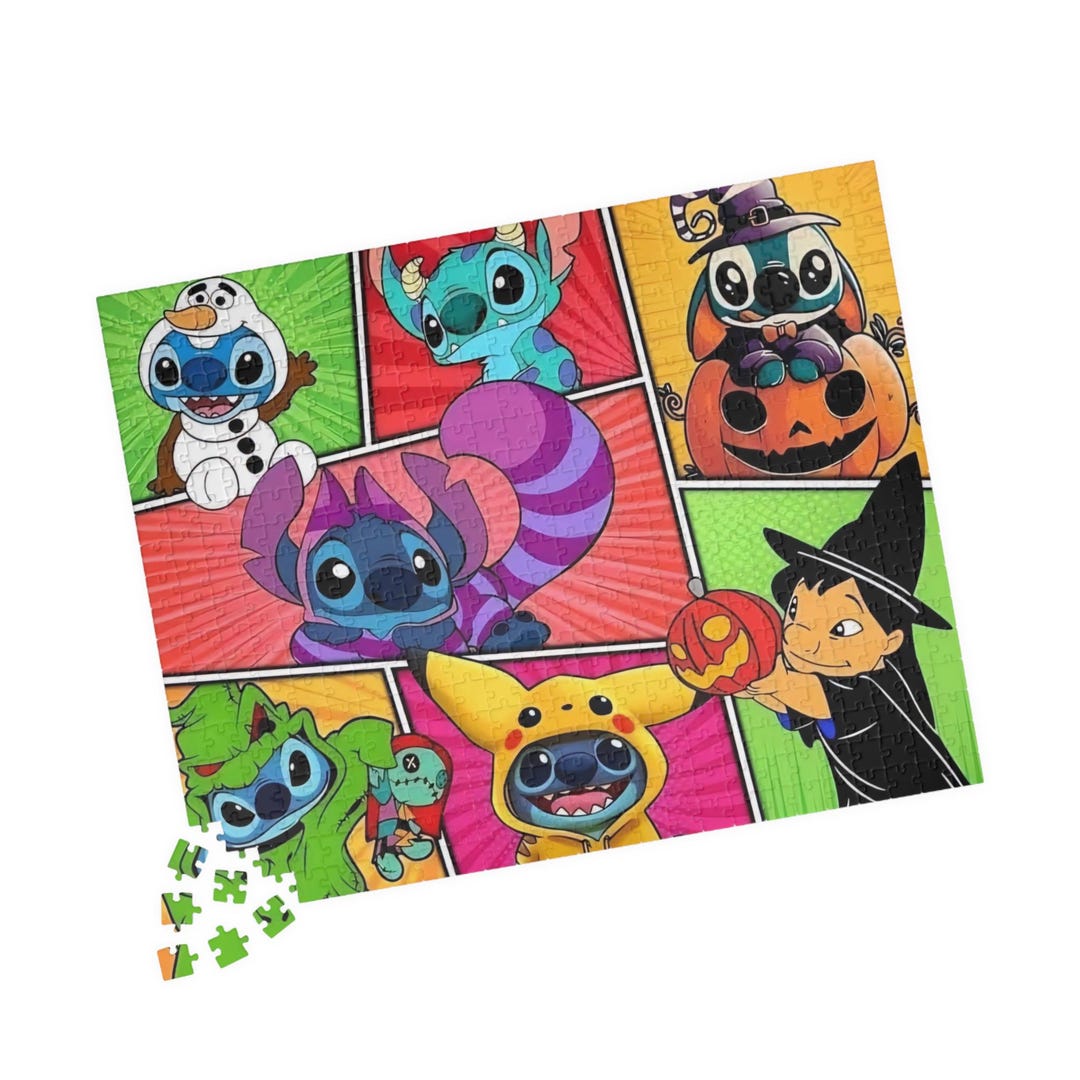 Jigsaw Puzzle, Stitch in Costumes Puzzle, Disney Lilo and Stitch ...