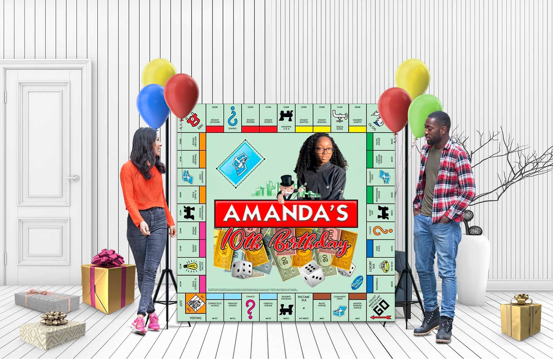 PRINTED o DIGITAL Monopoly backdrop Monopoly banner | Etsy