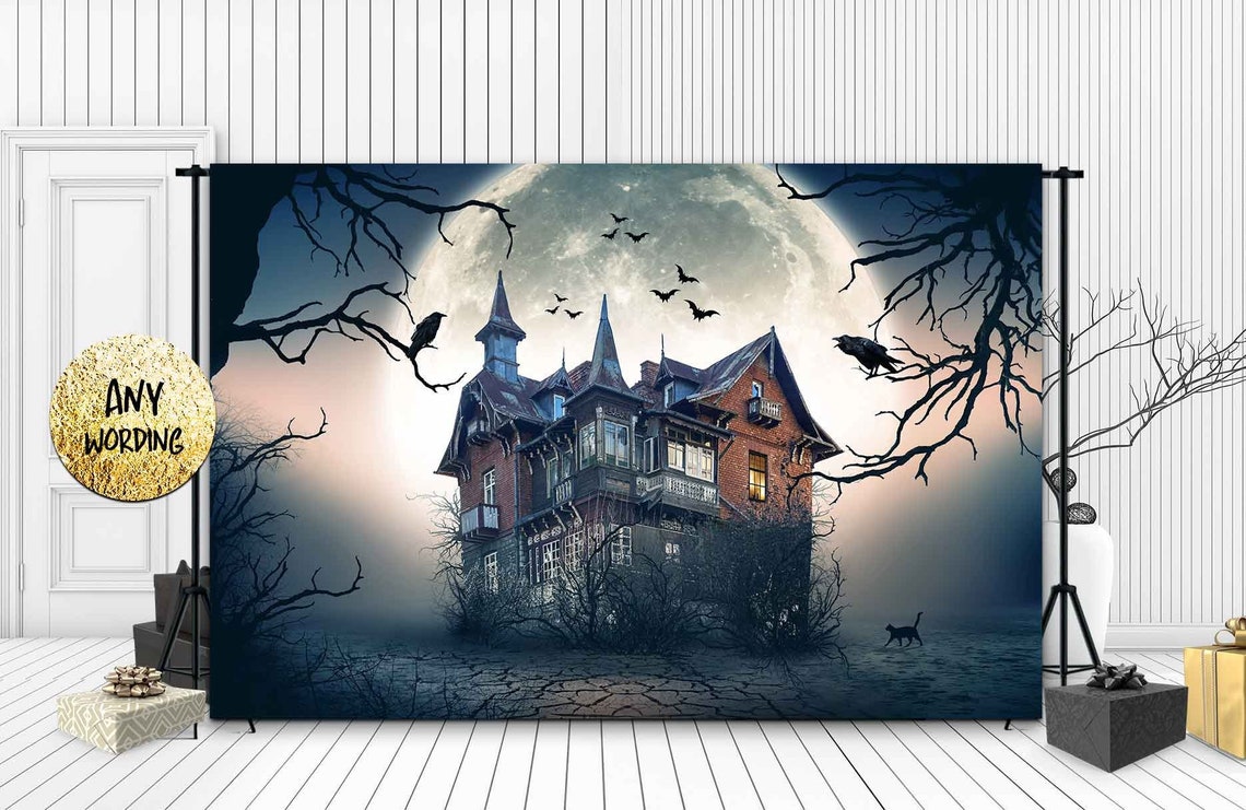 PRINTED Halloween Photo Backdrops Halloween decor | Etsy