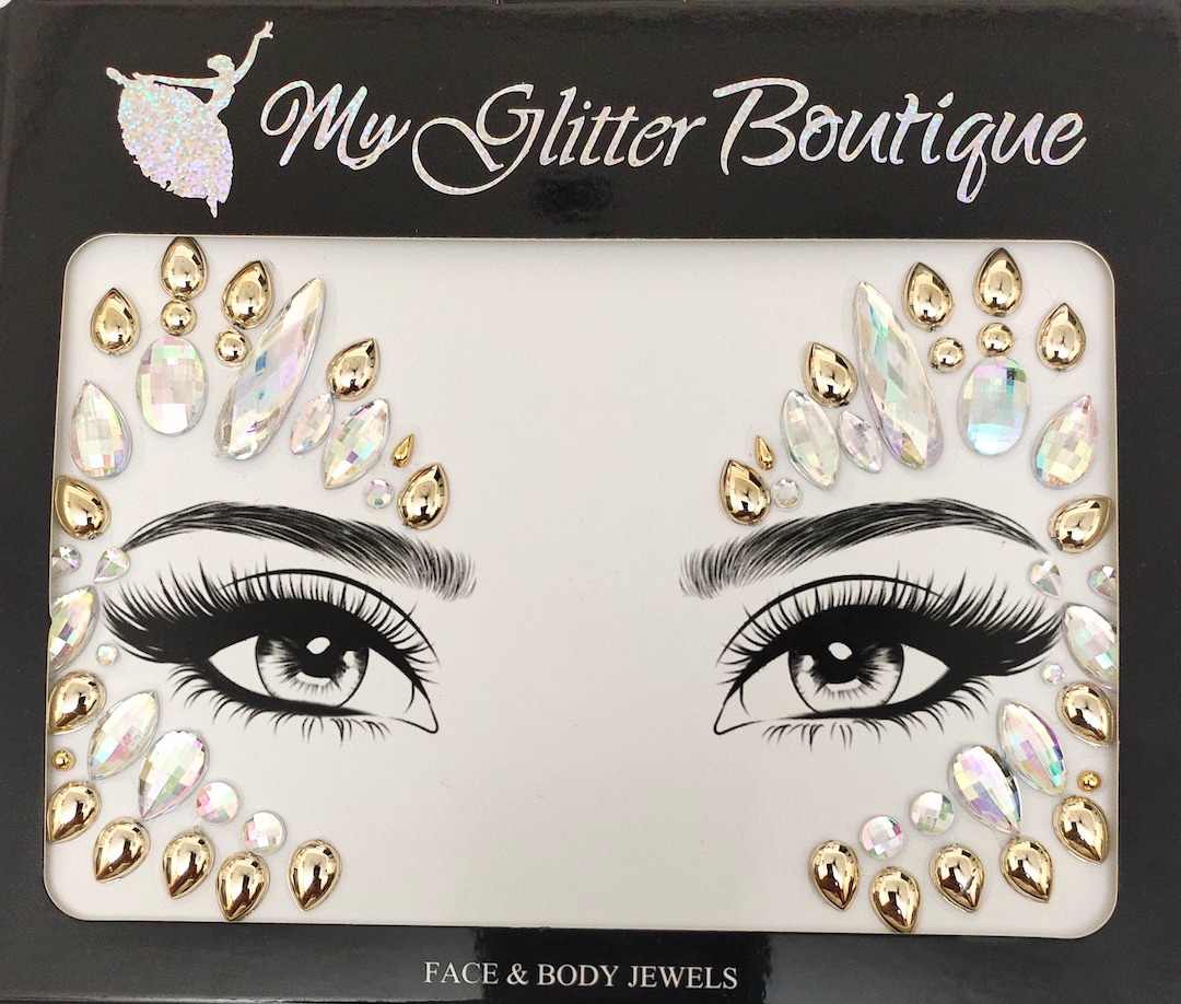 MGB Princess Gold and Iridescent Face Gems/party Gems/face Gems/party ...