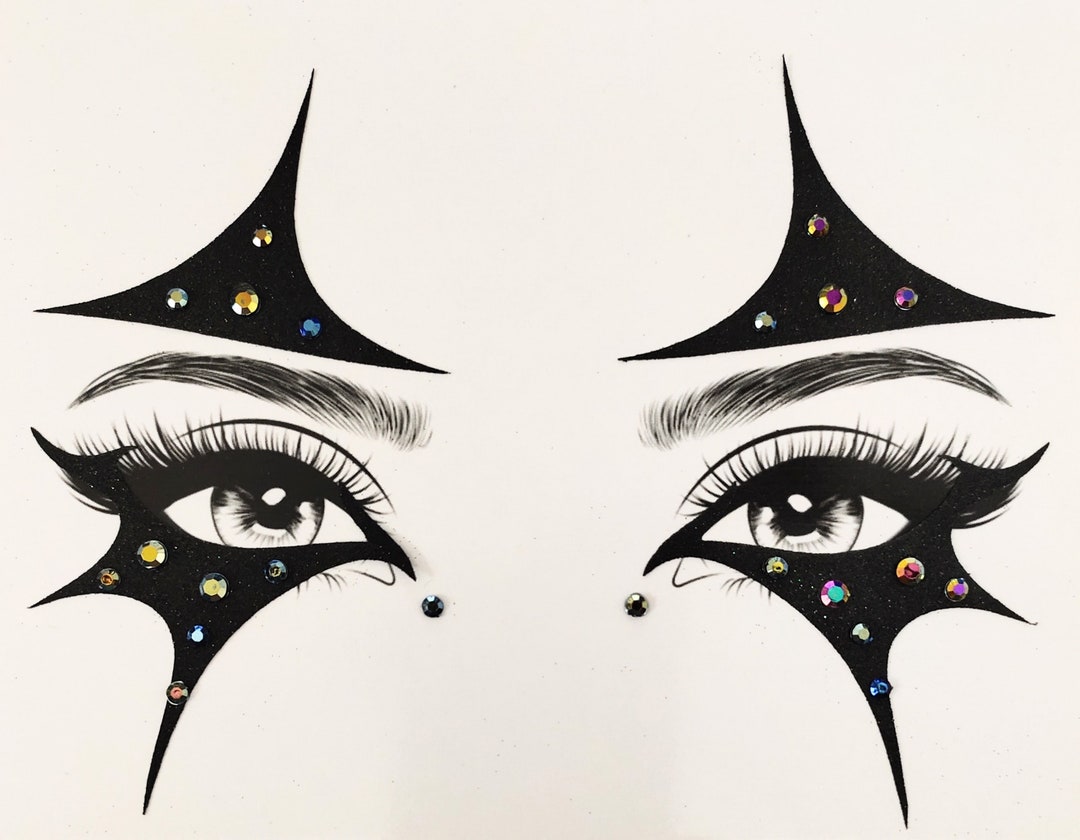 MGB Self Adhesive Halloween Clown Face Stickers/face Jewels/party Gems ...