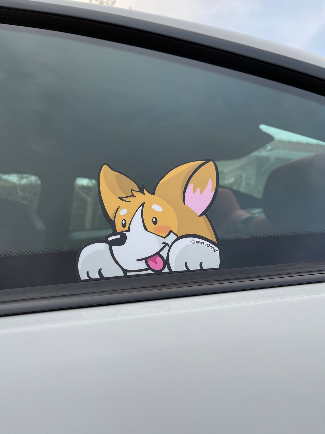 5 Peeking Corgi Car Window Sticker Fawn Corgi PAWTY THINGS - Etsy
