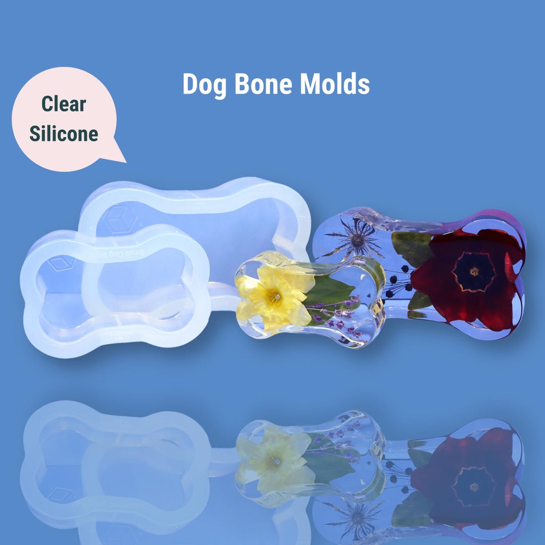 Clear Silicone Dog Bone Paperweight Mold / Deep Silicone Mold / Resin ...