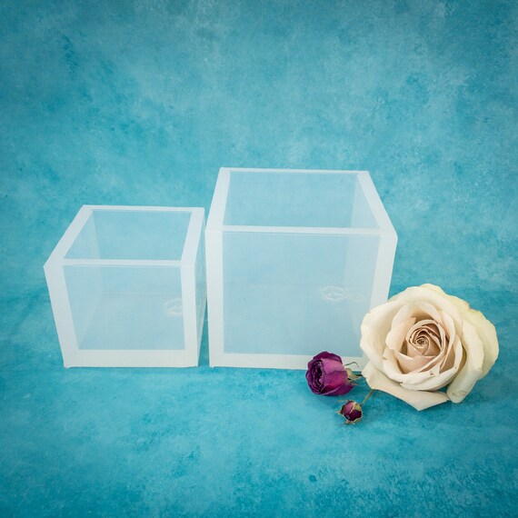 SET of 3 and 4 Clear Silicone Cube Mold / Deep Silicone Mold | Etsy