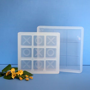 Tic Tac Toe Mold / Game Board / Noughts and Crosses / Clear Silicone ...